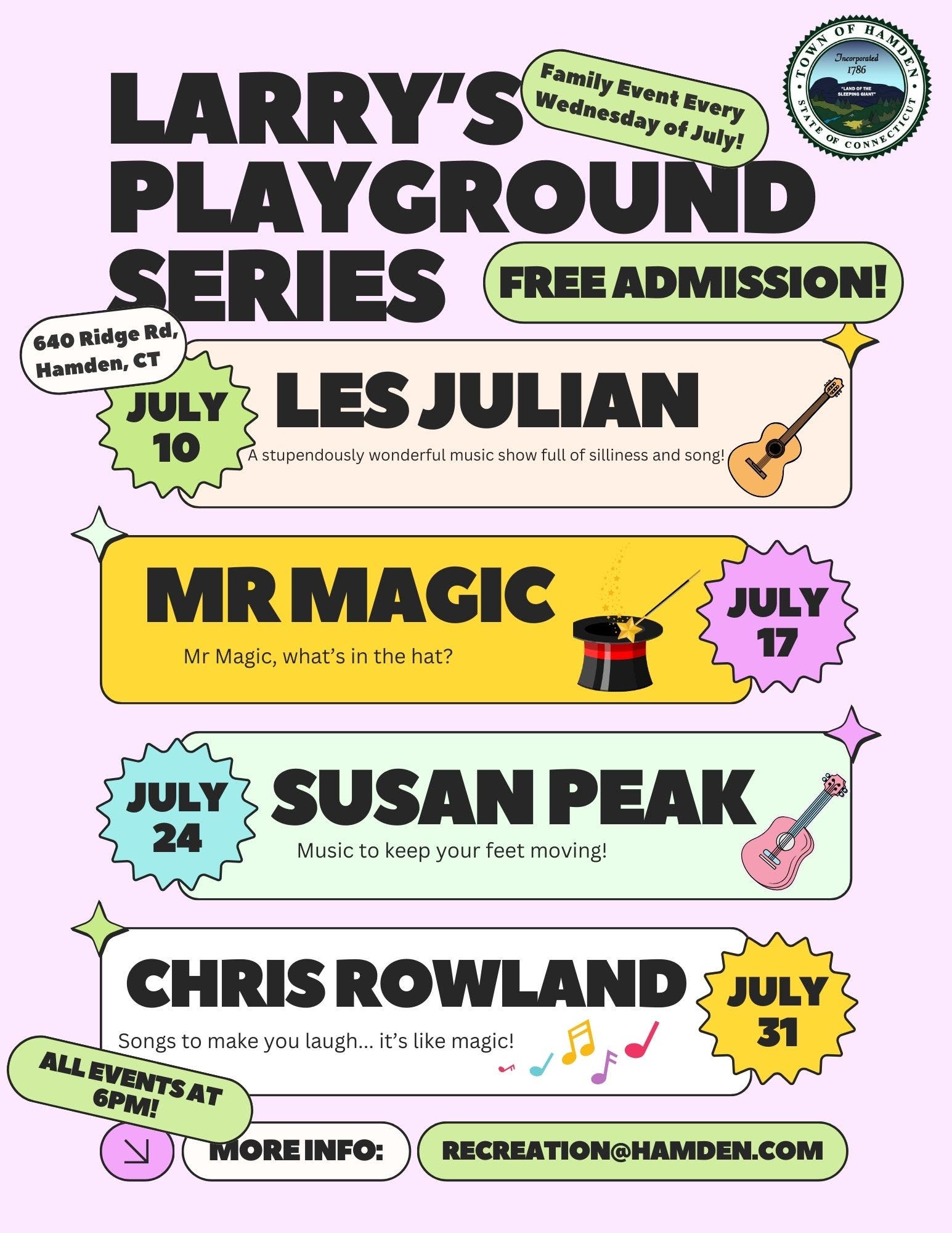 Jul 24 | Magic with Susan Peak - Larry's Playground Series | Hamden, CT ...