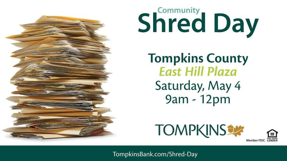 May 4 | Tompkins Community Bank Shred Day | Syracuse, NY Patch