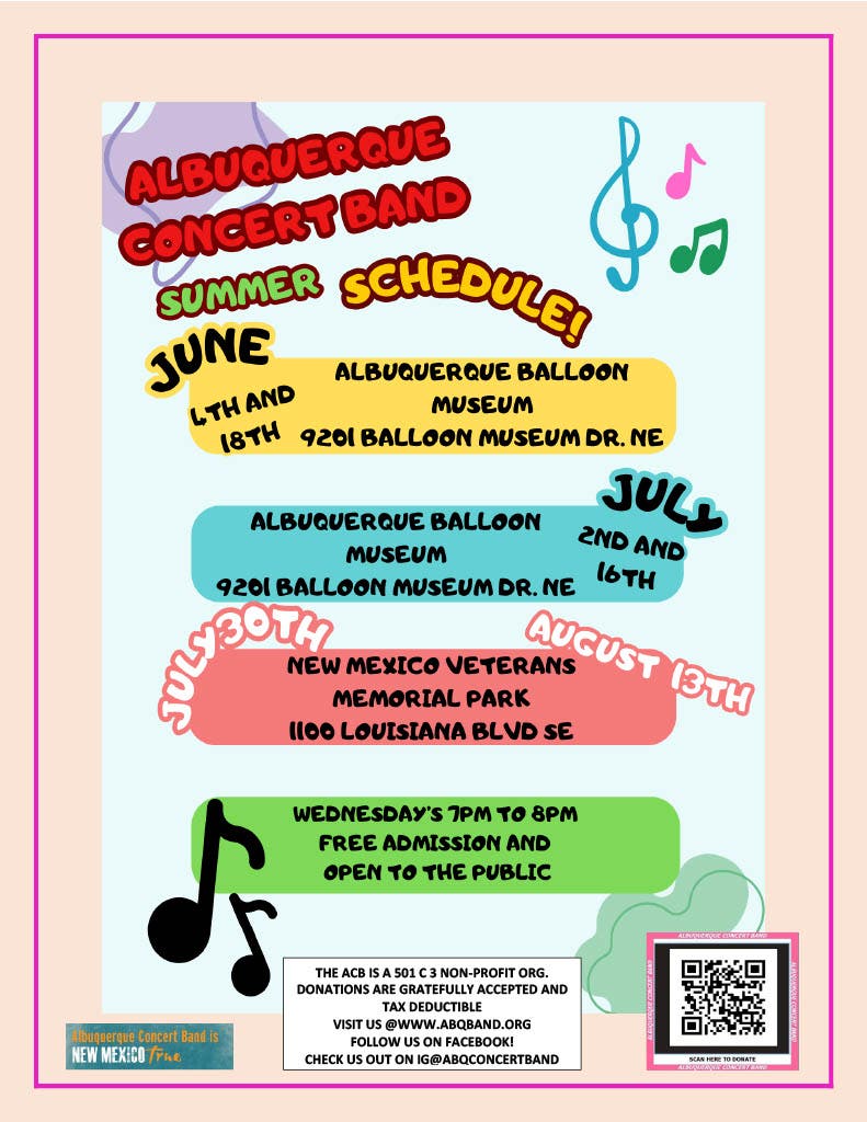 Jun 4 | Albuquerque Concert Band Summer Concert Series Begins ...