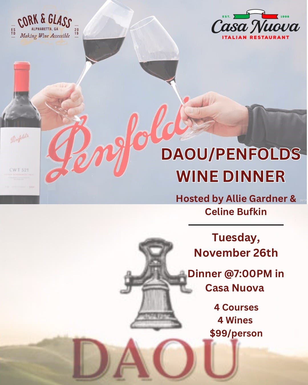 Nov 26 | Join Us for a Daou Special Wine Dinner at Casa Nuova Italian ...