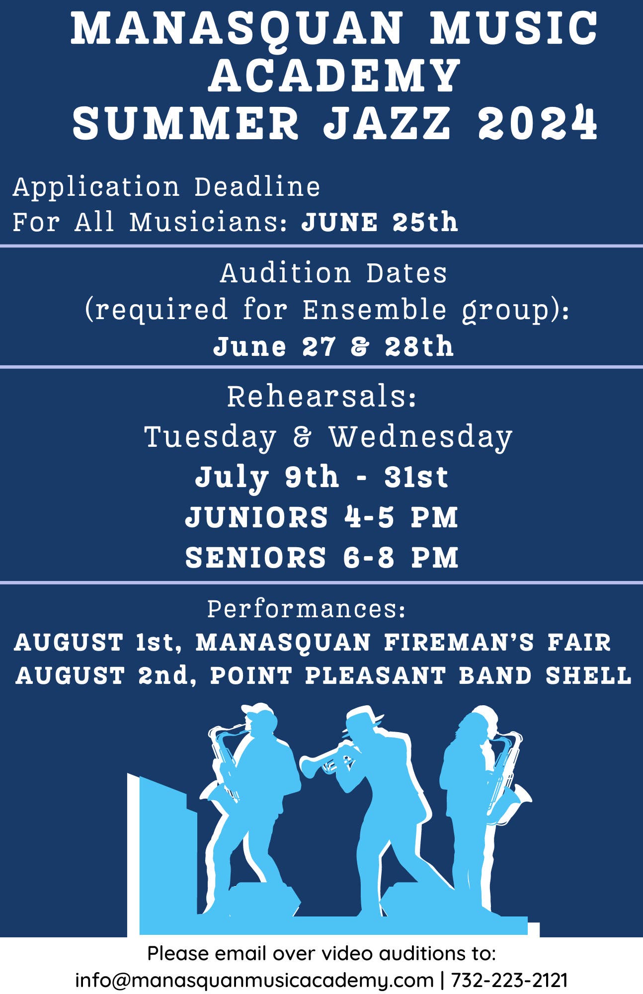 Jul 9 | Summer Jazz Program at Mansasquan Music Academy | Manasquan, NJ ...