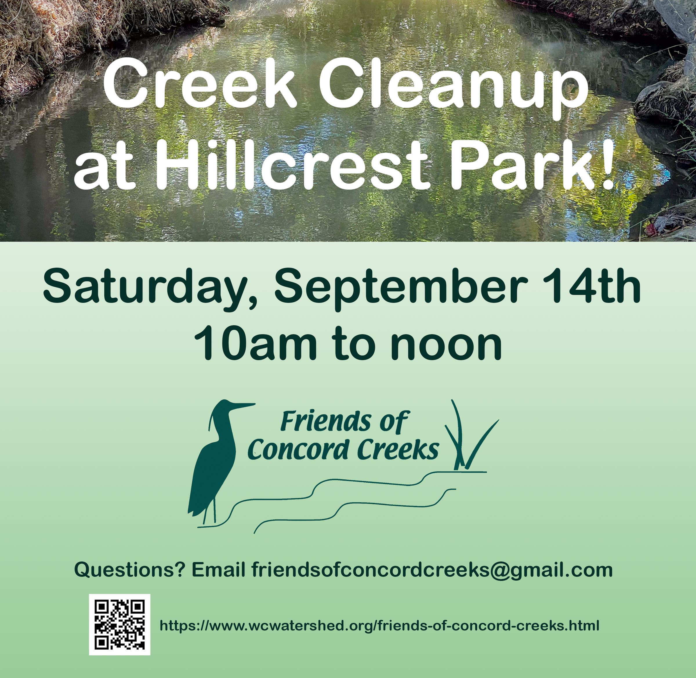 Sep 14 | Creek Cleanup at Hillcrest--bring the family! | Concord, CA Patch