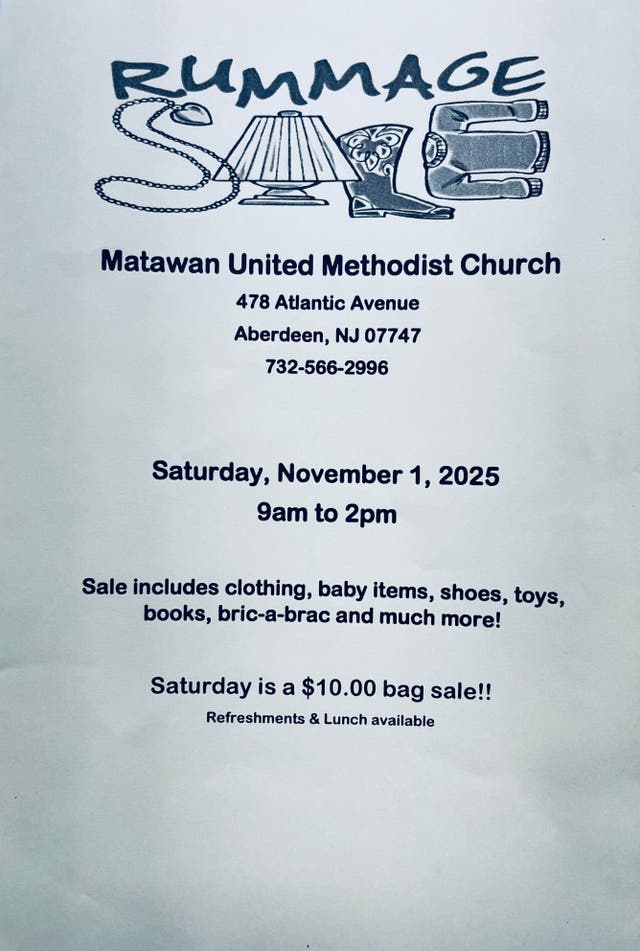 Nov 1 | Annual Rummage Sale | Keansburg, NJ Patch