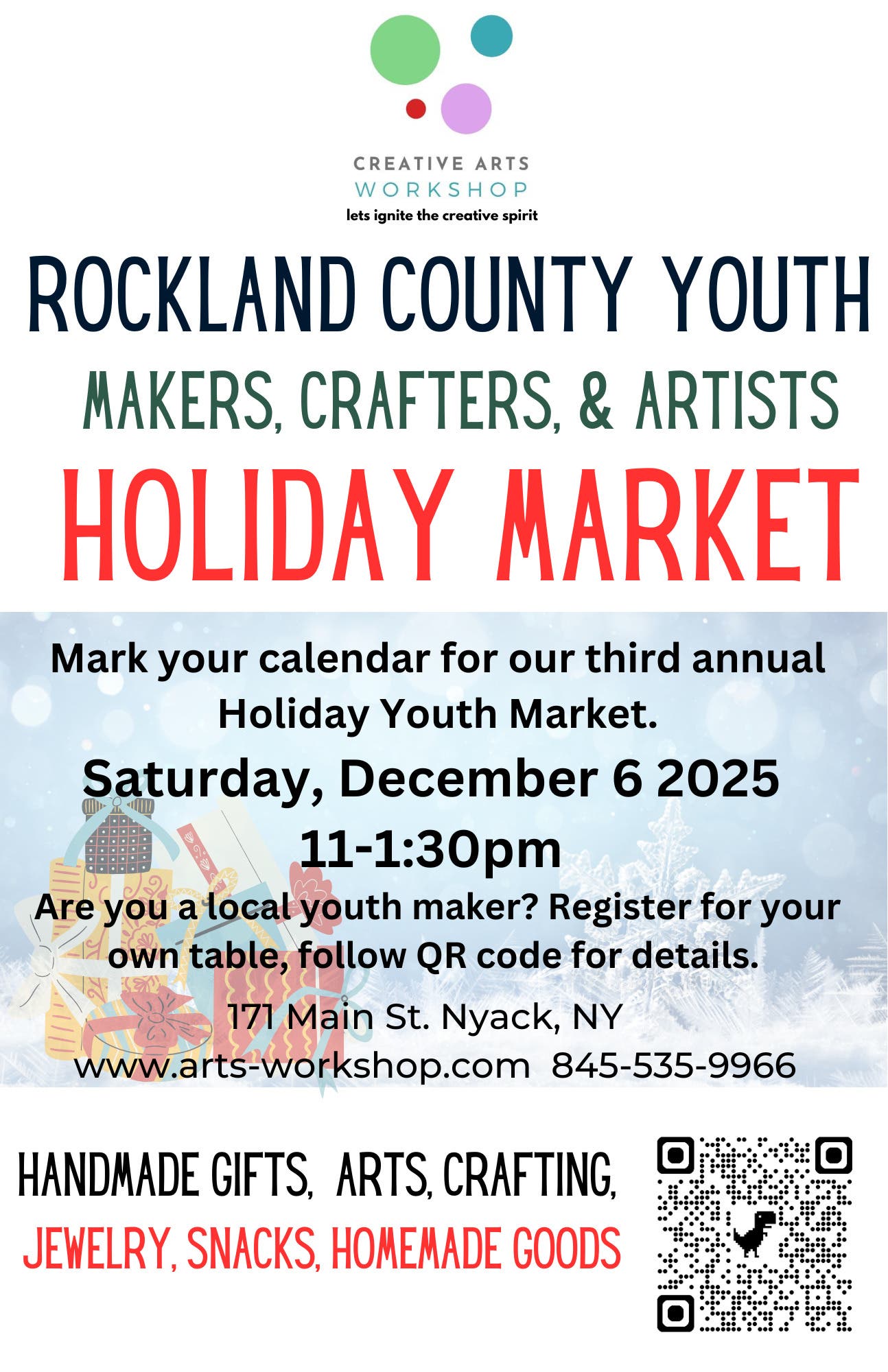 Dec 6 | 4th Annual Holiday Youth Makers Market at Creative Arts ...