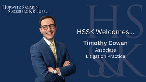 Timothy Cowan Joins Hurwitz, Sagarin, Slossberg & Knuff as Associate ...