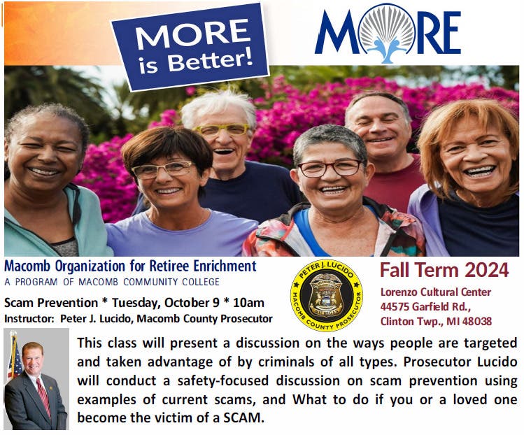 Oct 9 | SCAM Prevention Presentation | Shelby, MI Patch