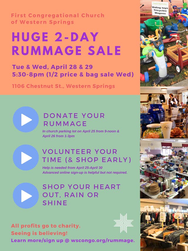 Apr 28 | 2-Day Rummage Sale | Western Springs, IL Patch