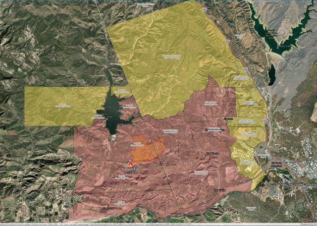 Castaic Fire Map: See Canyon Fire Perimeter, Evacuation Orders | Los ...