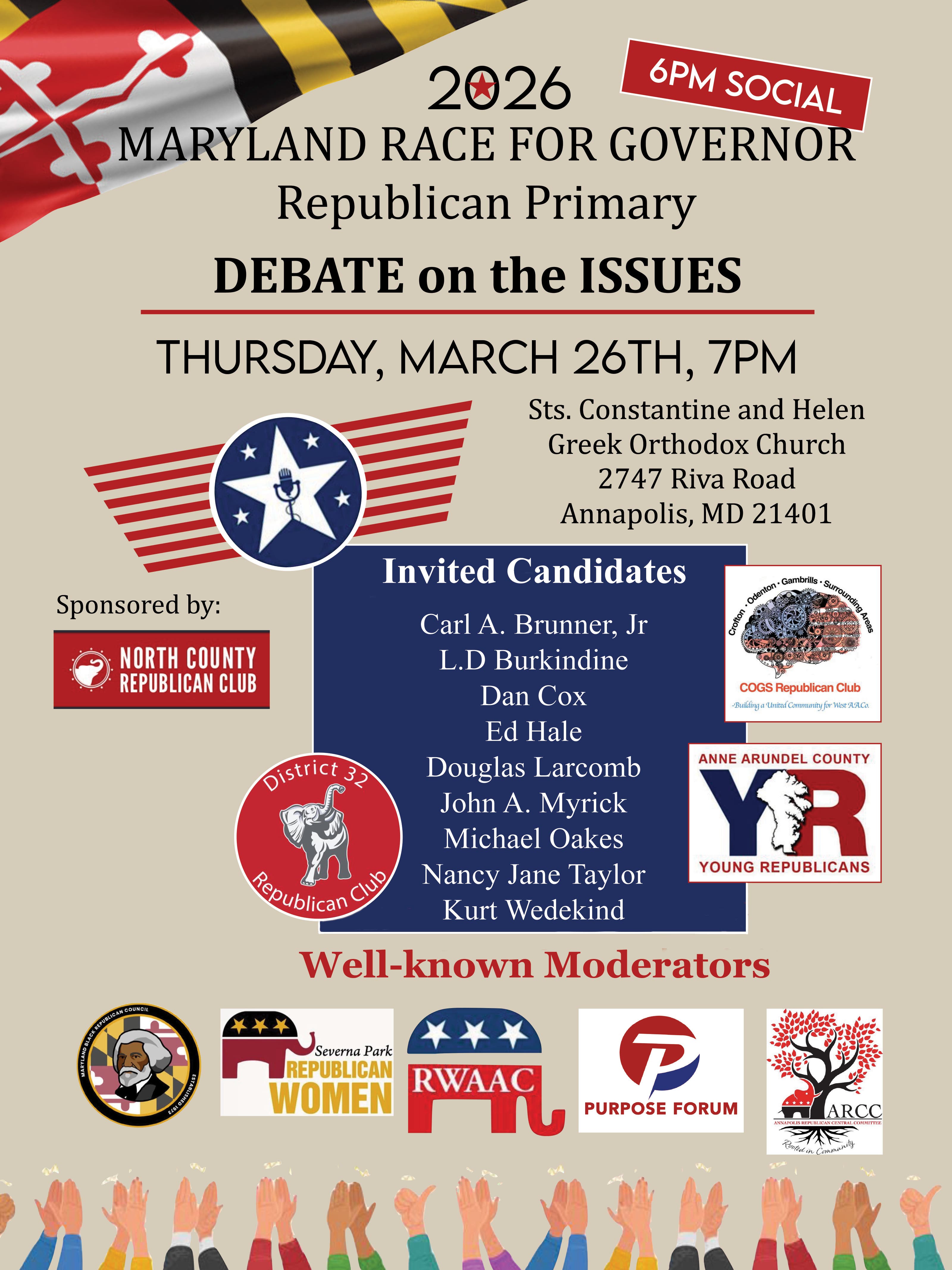 Mar 26 | 2026 Maryland Race For Governor Republican Primary Debate On ...