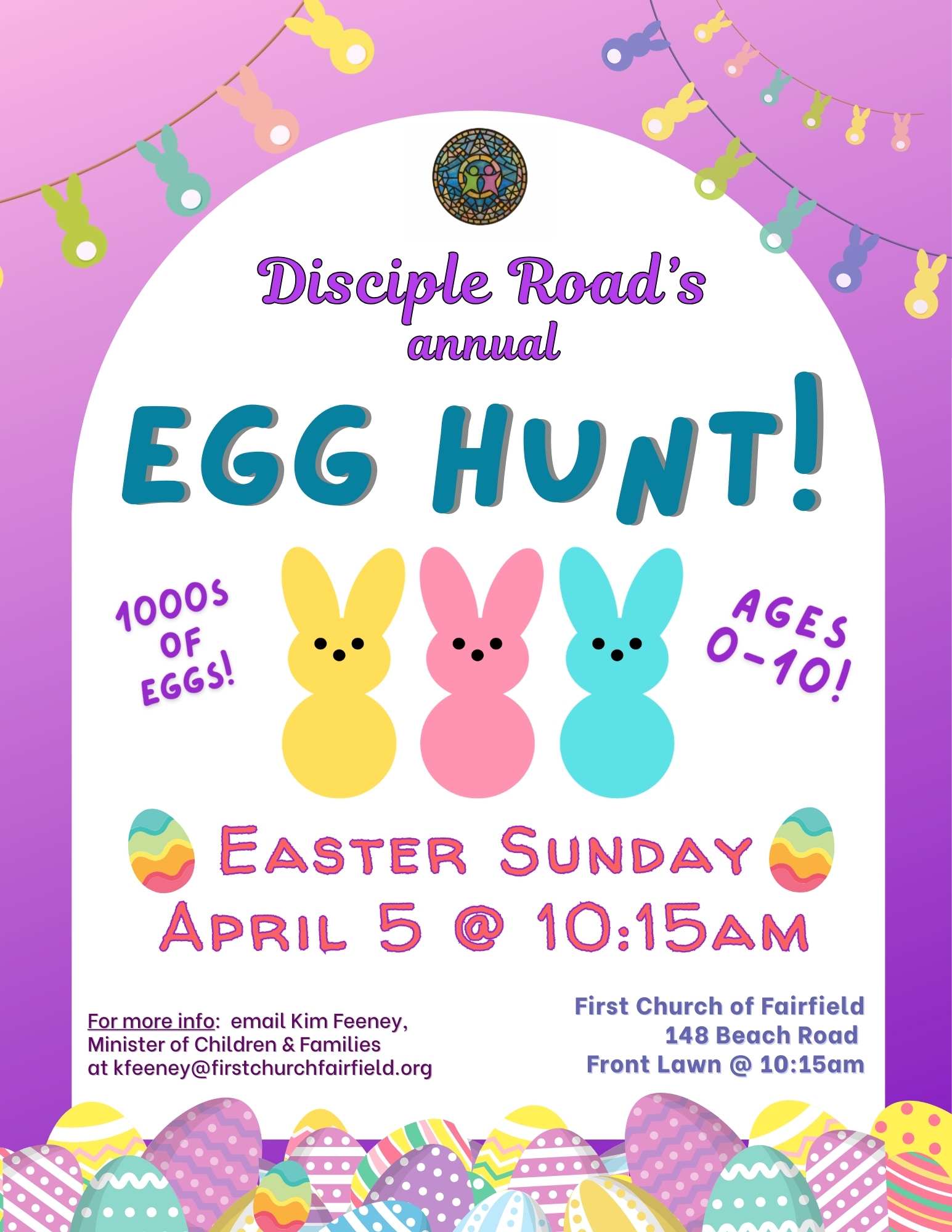 Apr 5 | Easter Egg Hunt @ First Church of Fairfield! | Wilton Center ...