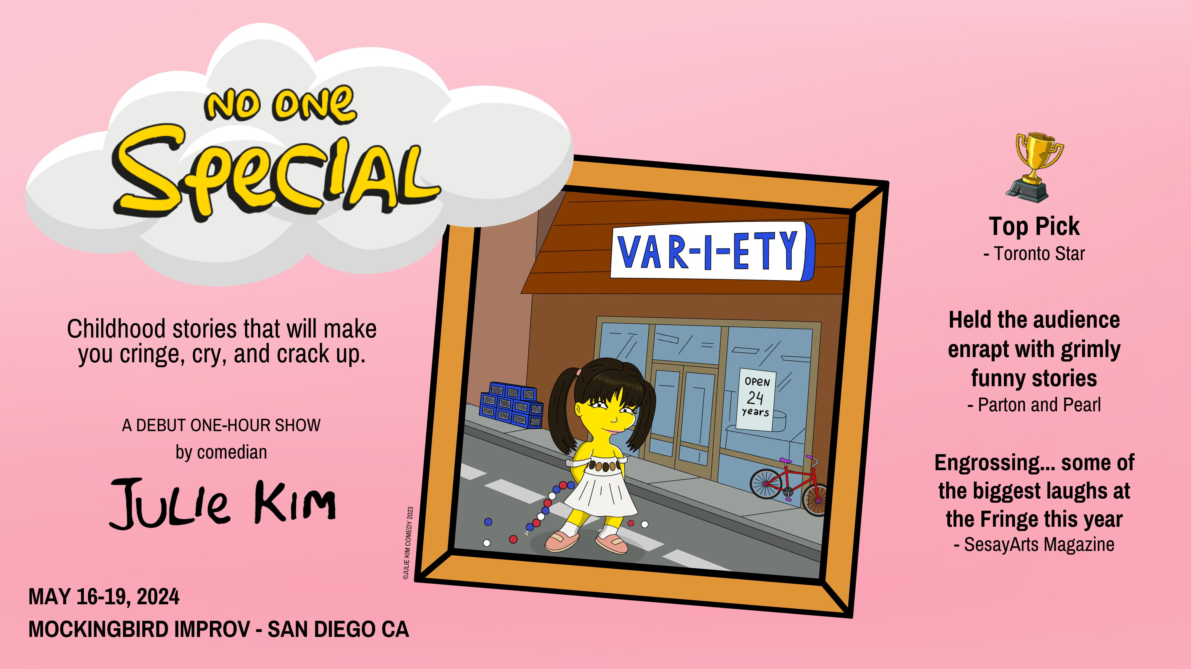 May 19 | No One Special (Late Show) | San Diego, CA Patch