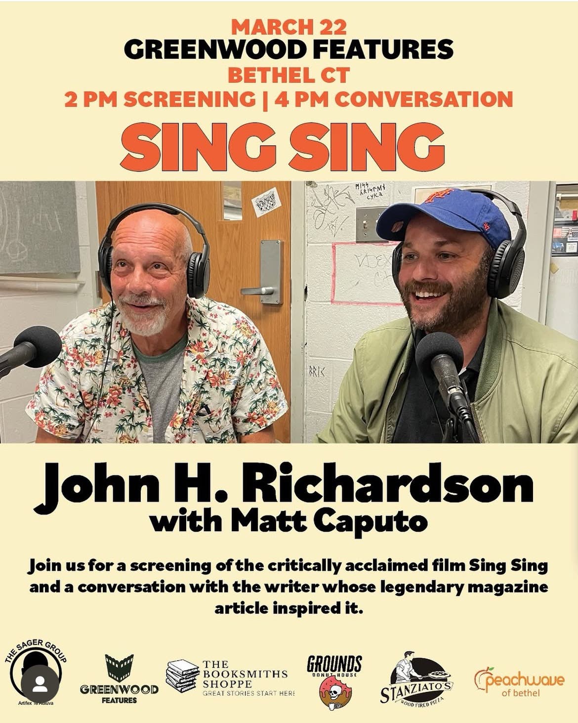 Mar 22 | SING SING: John H. Richardson with Matt Caputo | Danbury, CT Patch