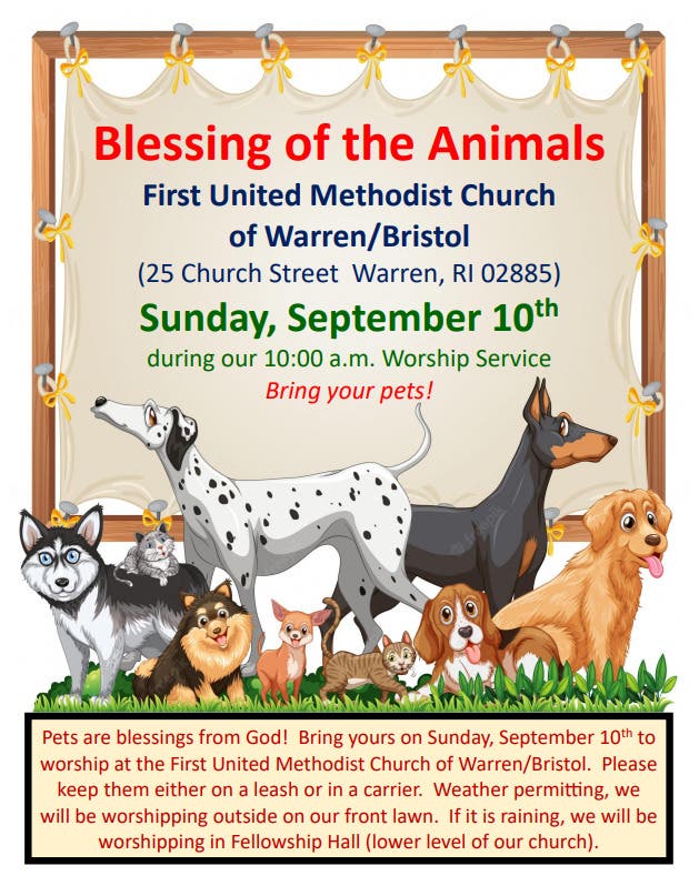 Sep 10 | "Blessing of the Animals" Worship Service | Bristol, RI Patch