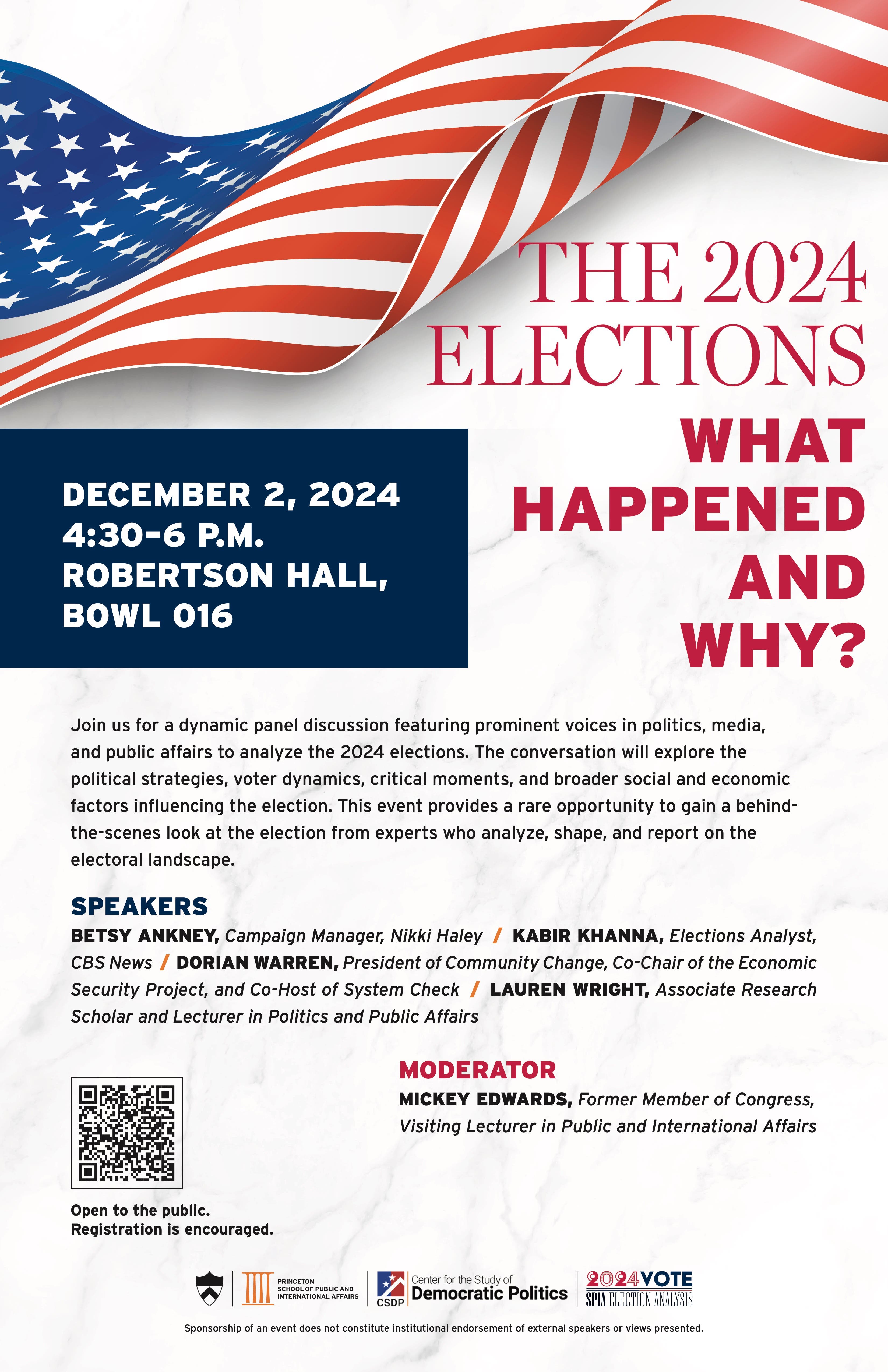 Dec 2 | The 2024 Elections: What Happened and Why? | Princeton, NJ Patch