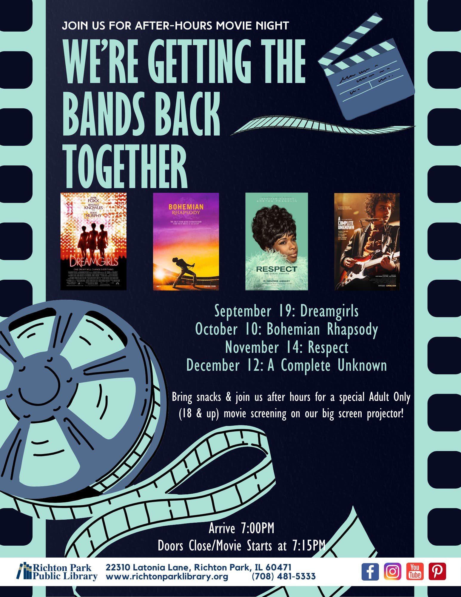 Oct 10 | We're Getting the Band Back Together Movie Night: Bohemian ...