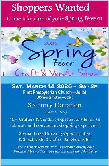 Mar 14 | Spring Craft & Vendor Fair | Plainfield, IL Patch