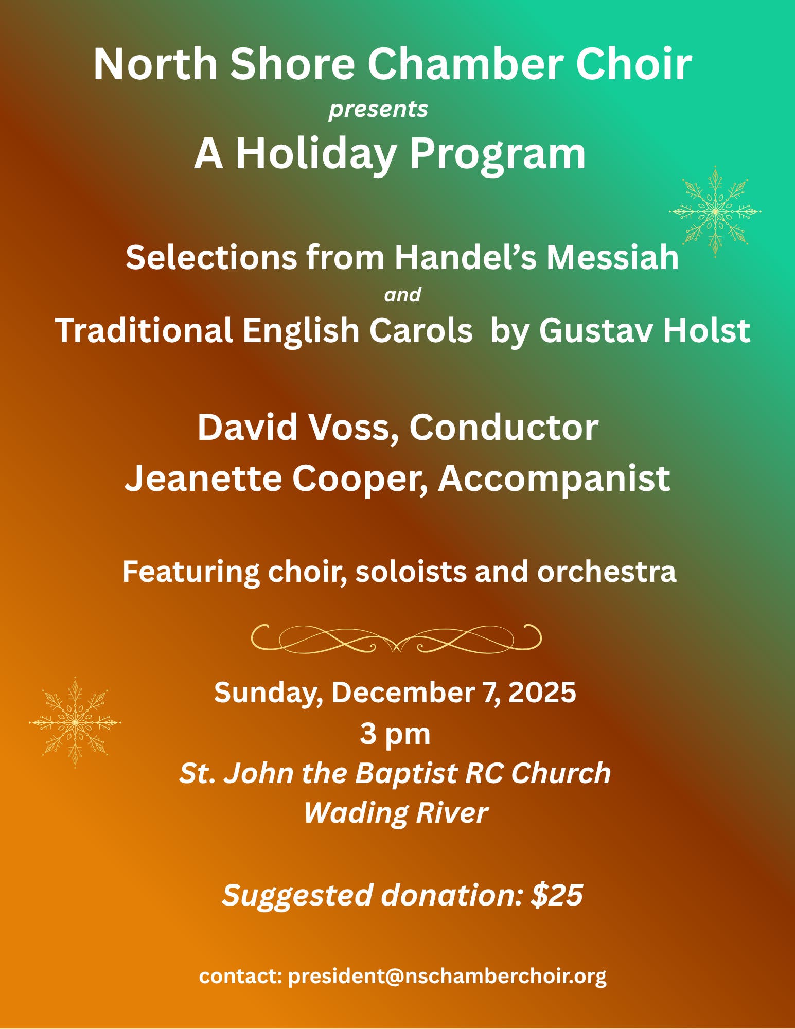 Dec 7 | NSCC Holiday Concert | Miller Place, NY Patch