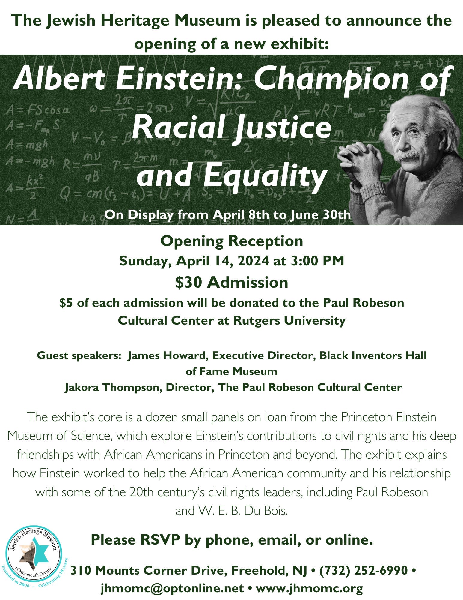Apr 14 | Exhibition Opening: "Albert Einstein: Champion of Racial ...