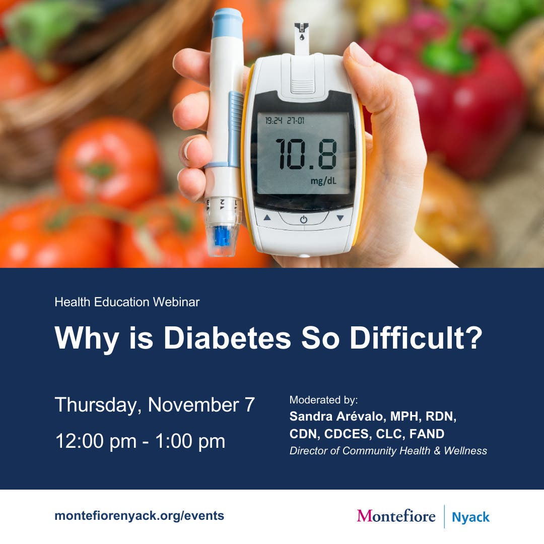 Nov 7 | Why is Diabetes So Difficult? | Nyack, NY Patch