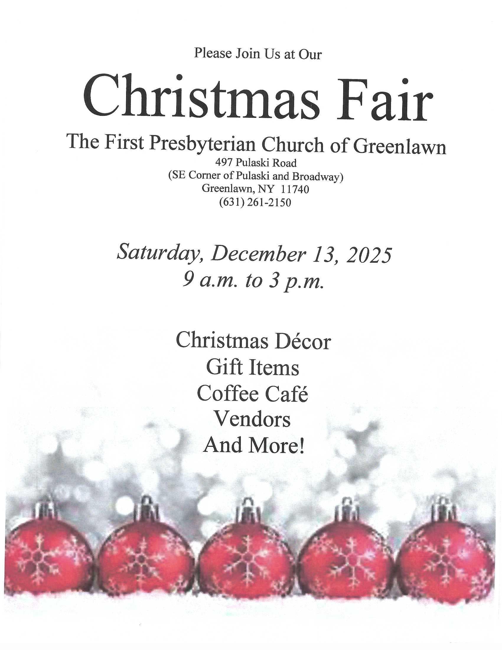Dec 13 | Annual Christmas Fair | Huntington, NY Patch
