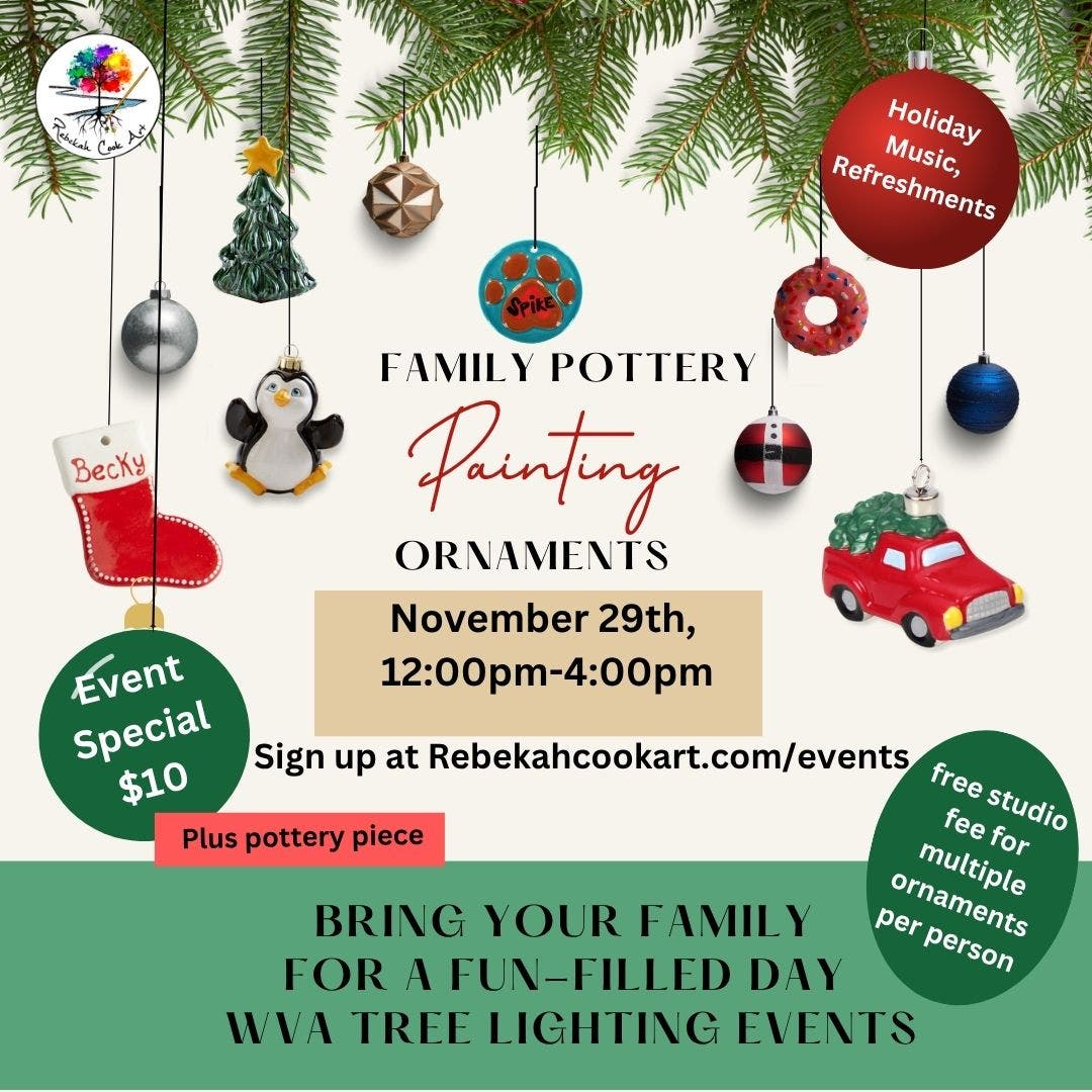 Nov 29 | Family ornament painting at Rebekah Cook Art | Narragansett ...