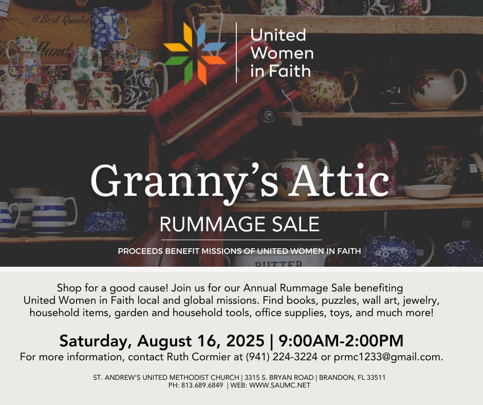 Aug 16 | Granny's Attic Rummage Sale | Seminole Heights, FL Patch