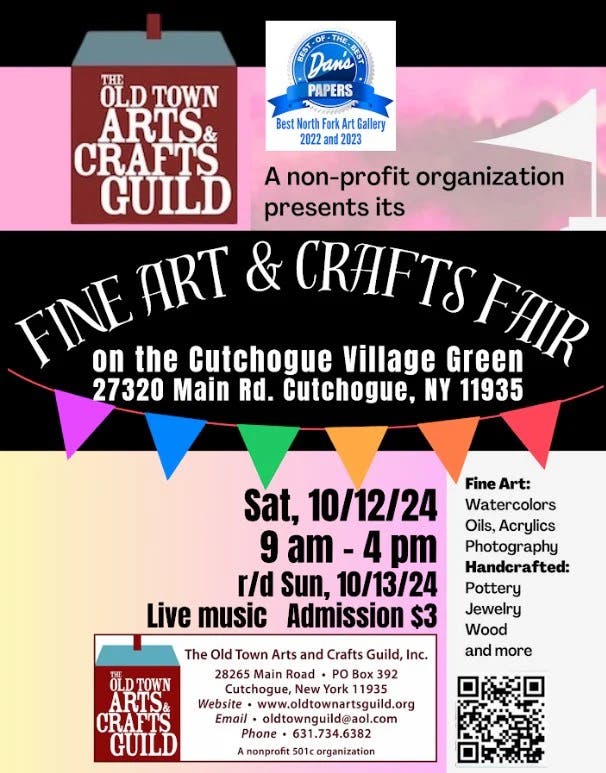 Oct 12 | Fine Art & Crafts Fair | North Fork, NY Patch