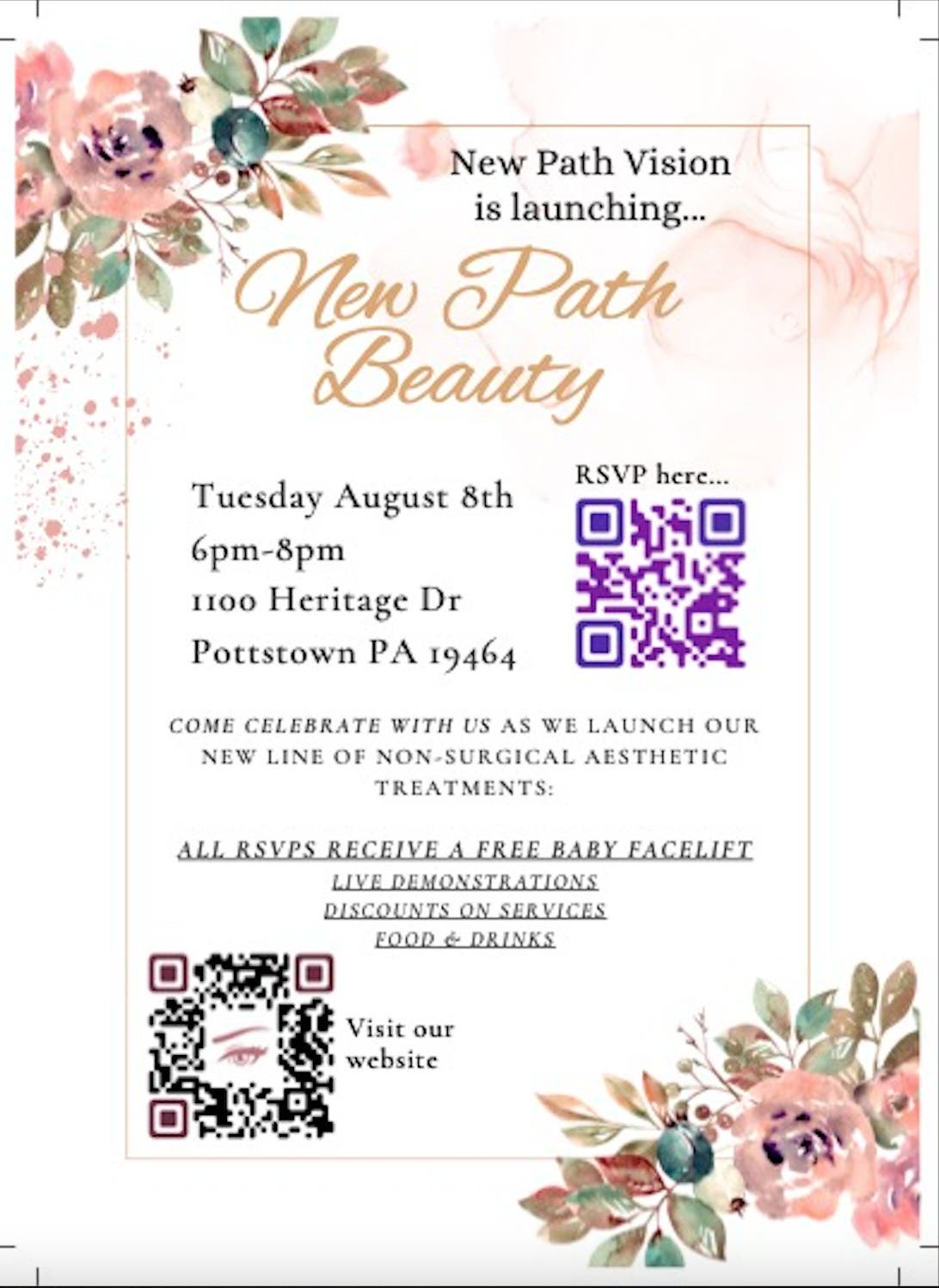 Aug 8 | The launch of New Path Beauty | Pottstown, PA Patch