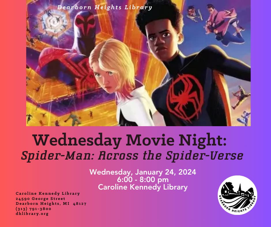 Jan 24 | Wednesday Movie Night: Spider-Man Across the Spider-Verse ...
