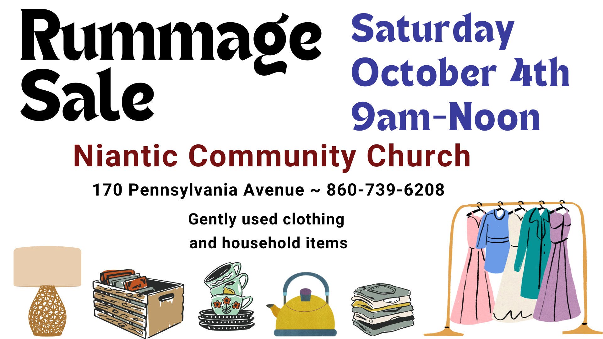 Oct 4 | Fall Rummage Sale at Niantic Community Church | The Lymes, CT Patch