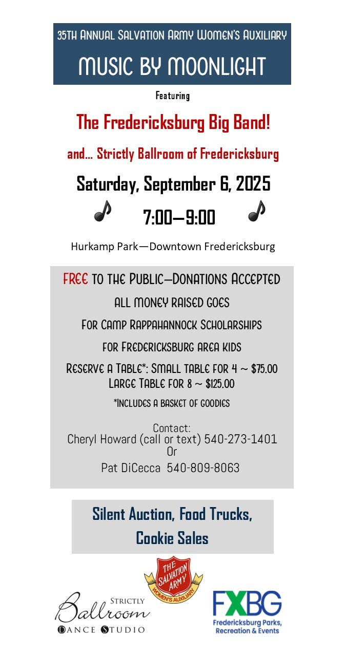 Sep 6 | Music by Moonlight | Fredericksburg, VA Patch