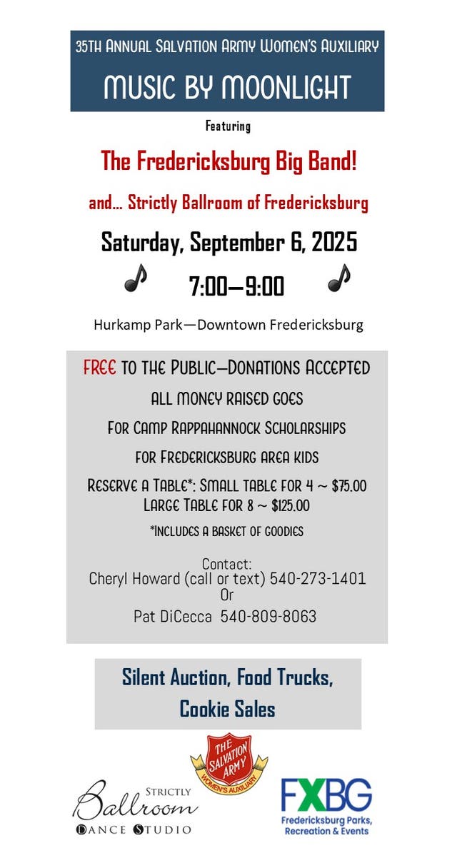 Sep 6 | Music by Moonlight | Fredericksburg, VA Patch