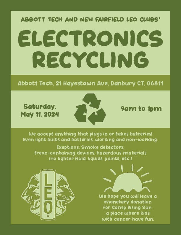 May 11 | Electronics Recycling | Brookfield, CT Patch