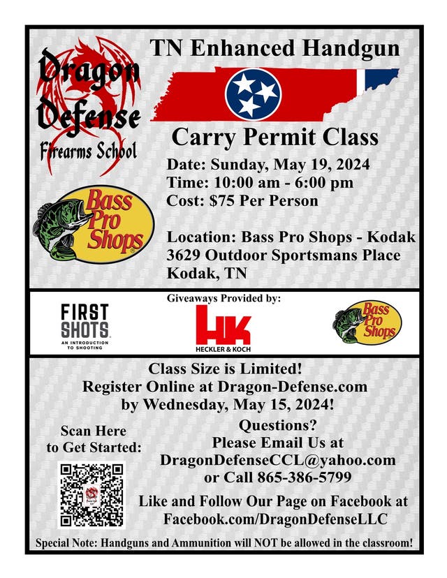 May 19 | Tennessee Enhanced Handgun Carry Permit Class with Dragon ...