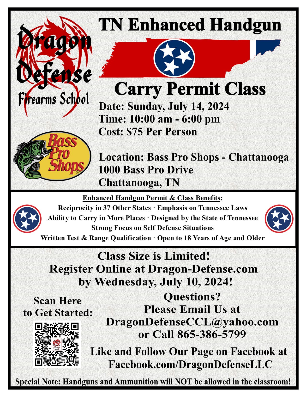 Jul 14 | Tennessee Enhanced Handgun Carry Permit Class with Dragon ...