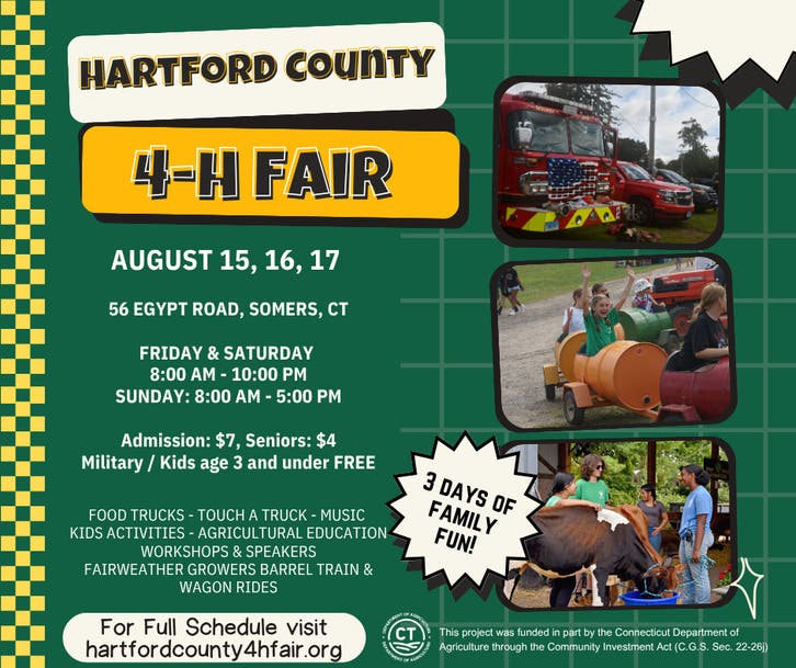 Aug 16 | Hartford County 4-H Fair happening August 15-17 in Somers, CT ...