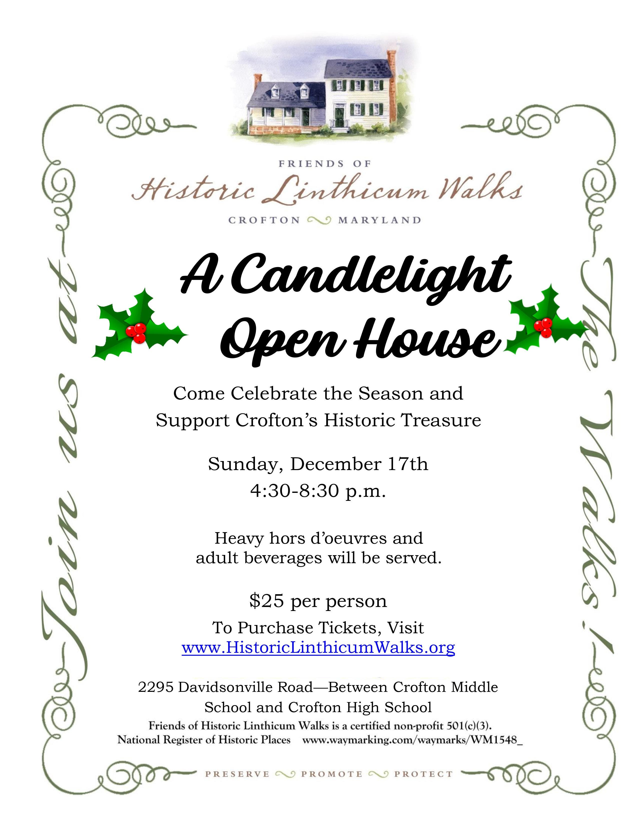 Dec 17 | A Candlelight Open House | Crofton, MD Patch