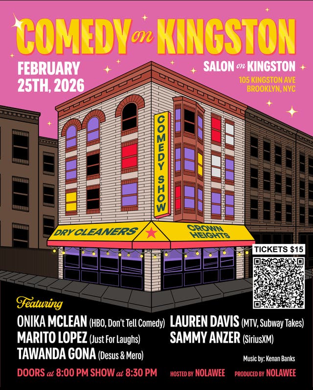 Feb 25 | Comedy On Kingston (Stand-Up Comedy in Crown Heights, Brooklyn ...