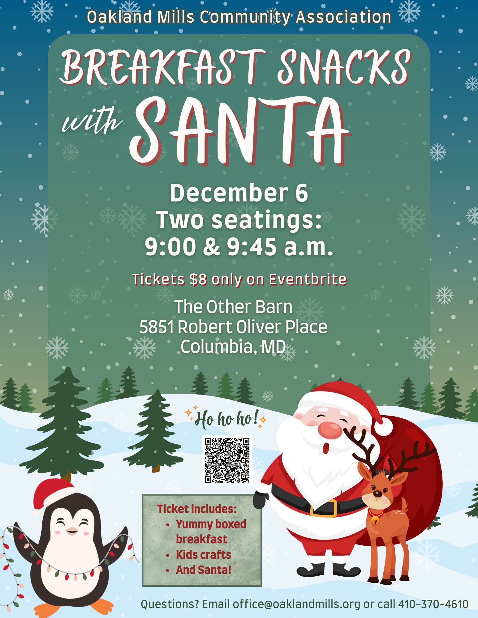 Dec 6 | Breakfast Snacks with Santa | Columbia, MD Patch