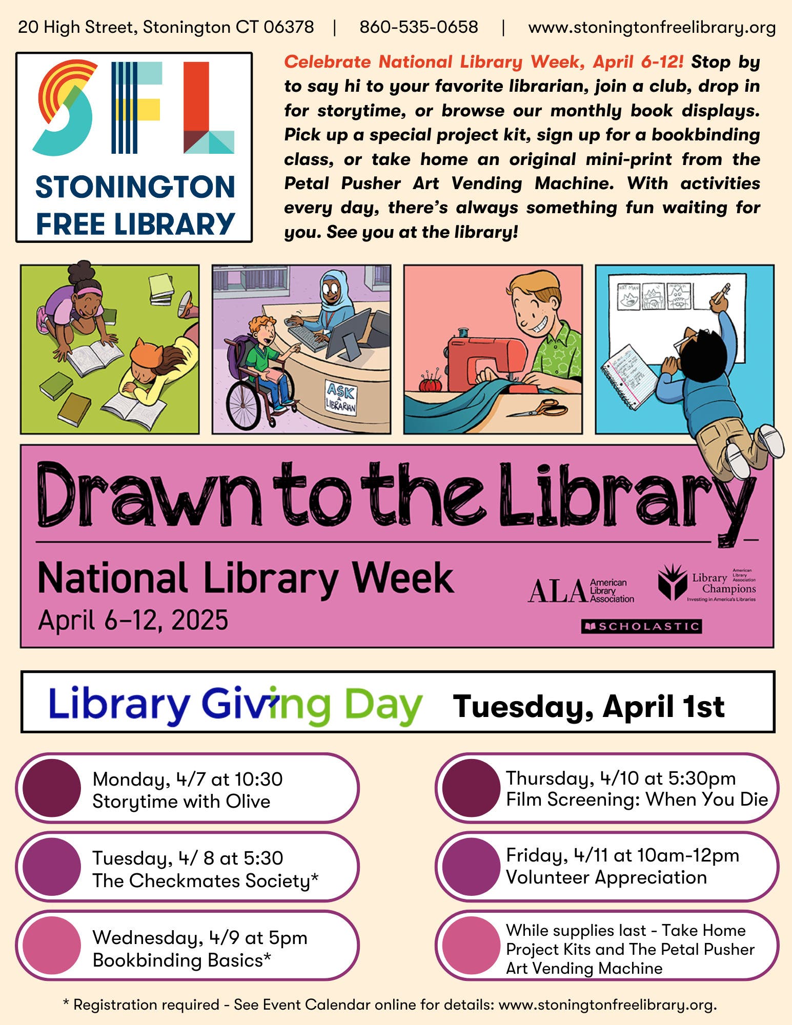 Apr 6 | Celebrate National Library Week! April 6th-12th | Stonington ...