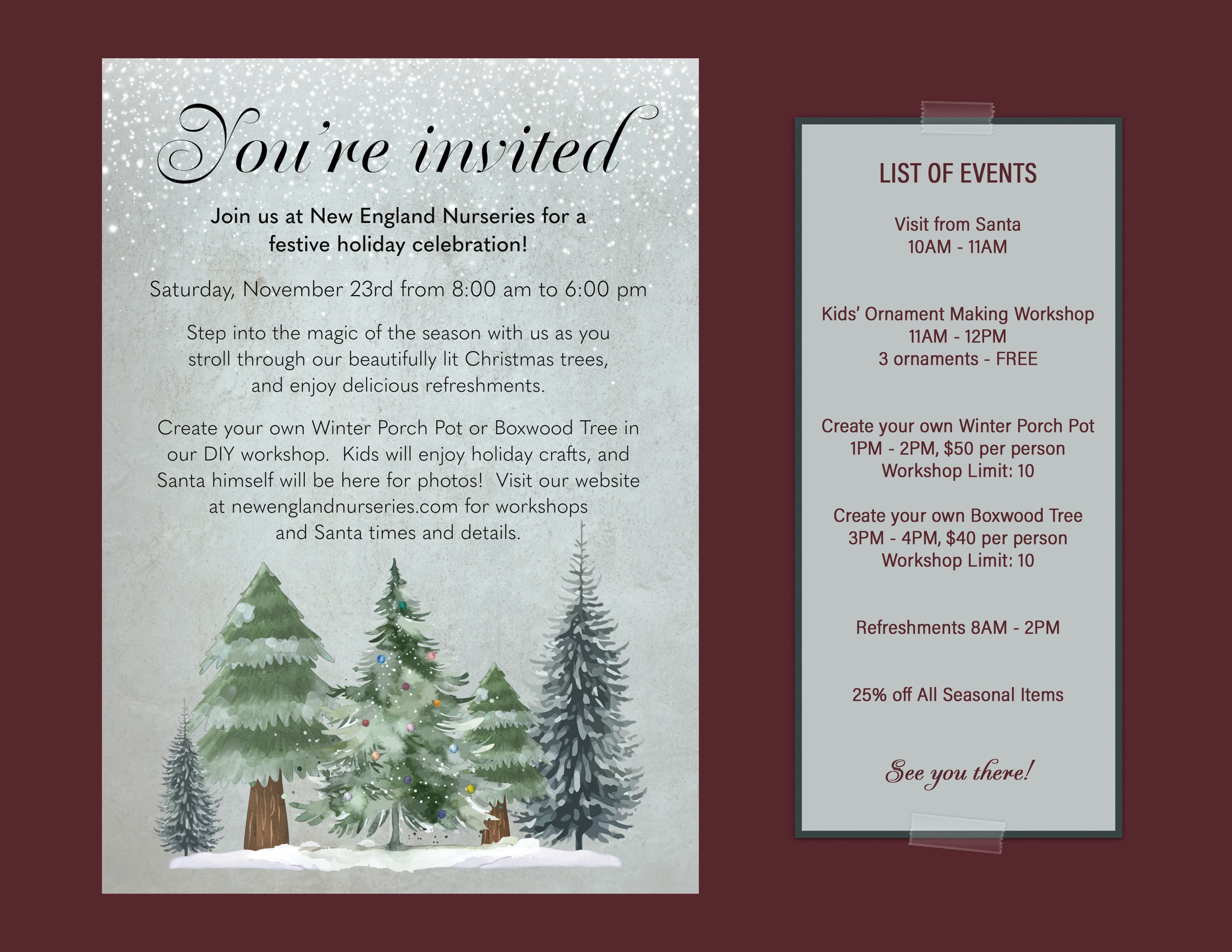 Nov 23 | Holiday Open House | Bedford, MA Patch