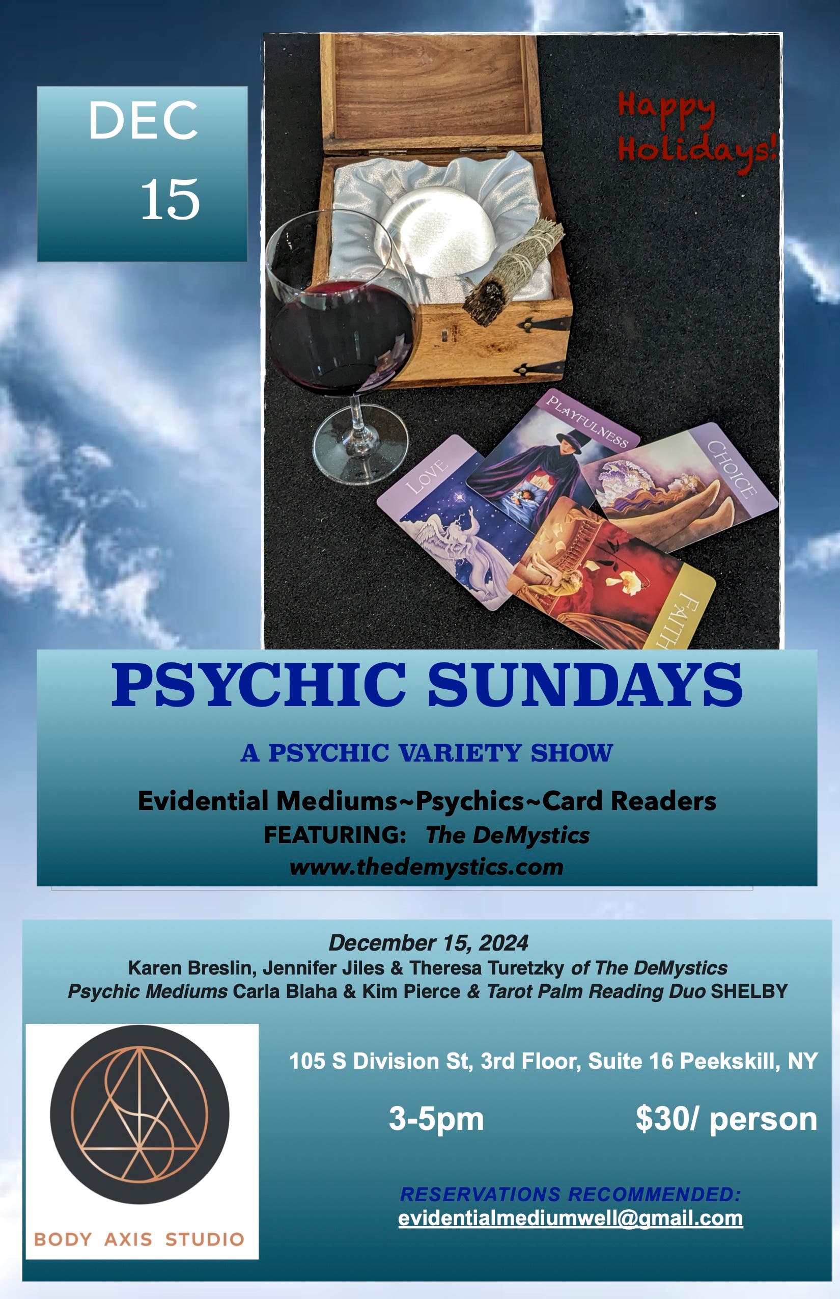 Dec 15 | Psychic Sundays | Peekskill, NY Patch