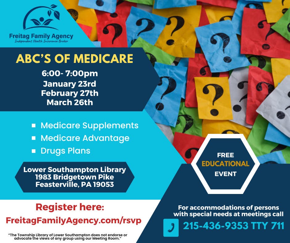 Jan 23 | Learn the ABC's of Medicare | Lower Southampton, PA Patch