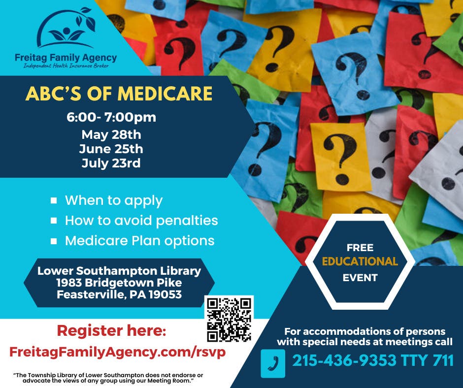 May 28 | Learn the ABC's of Medicare | Lower Southampton, PA Patch