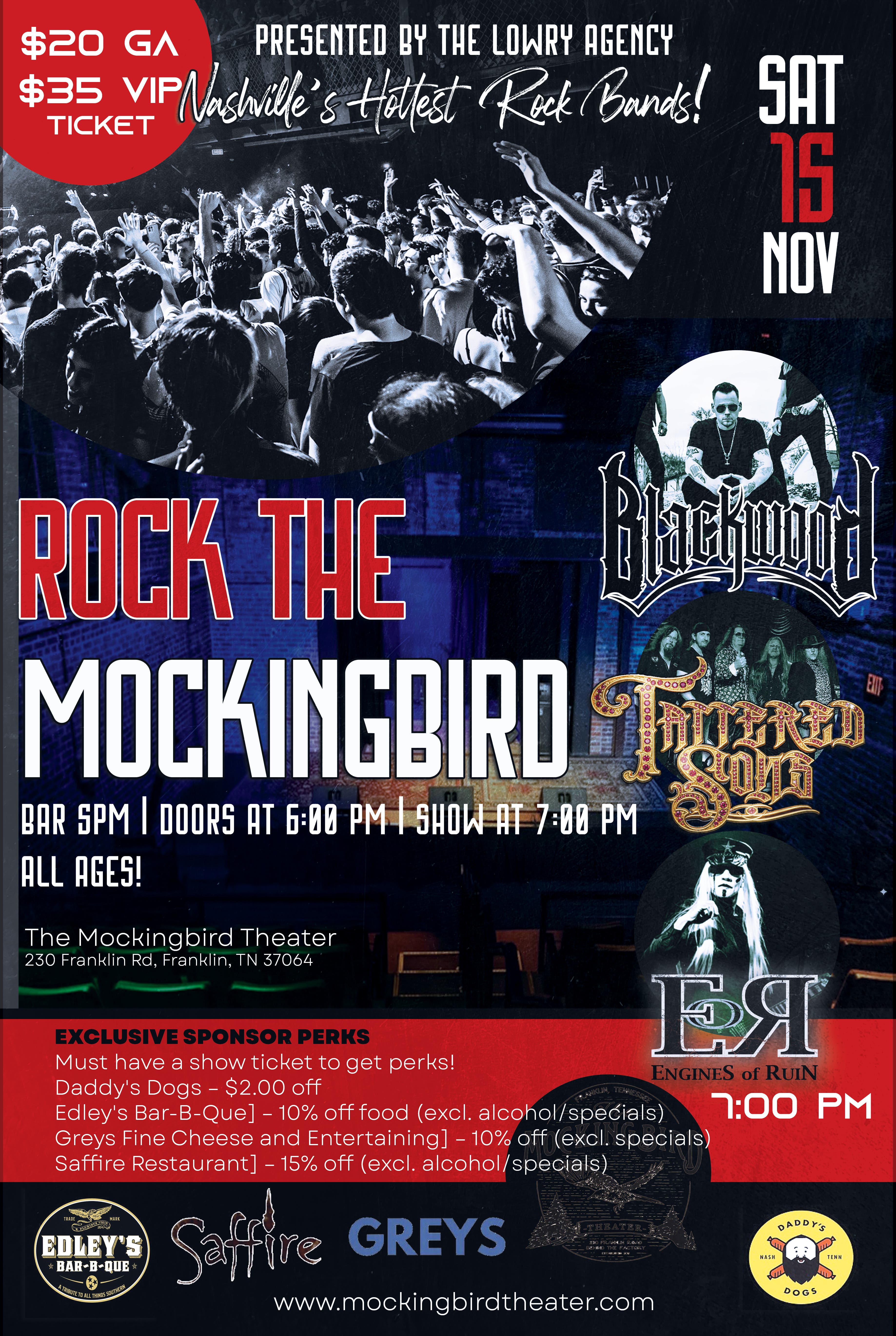 Nov 15 | Blackwood Music, Tattered Sons & Engines of Ruin at The ...