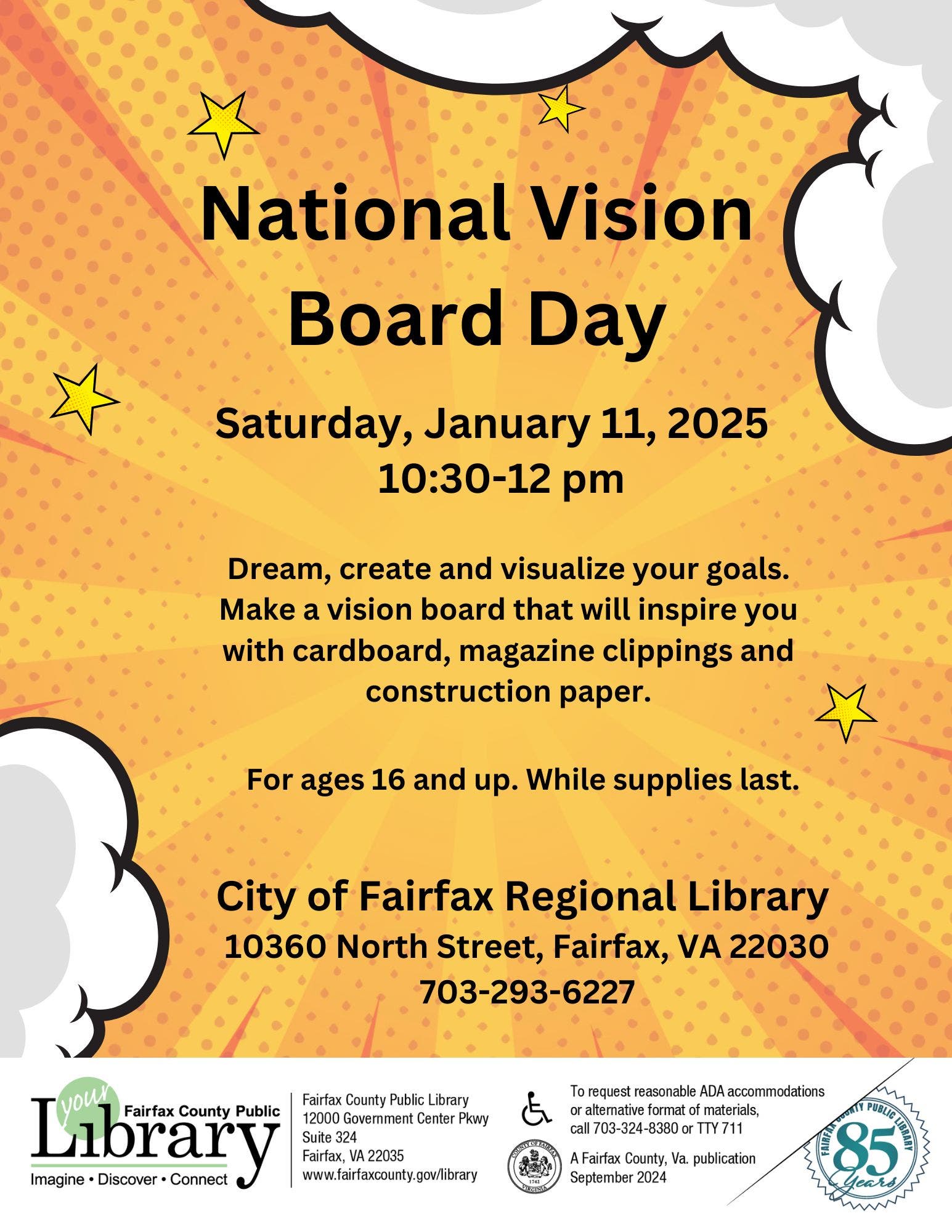 Jan 11 | National Vision Board Day | Fairfax City, VA Patch