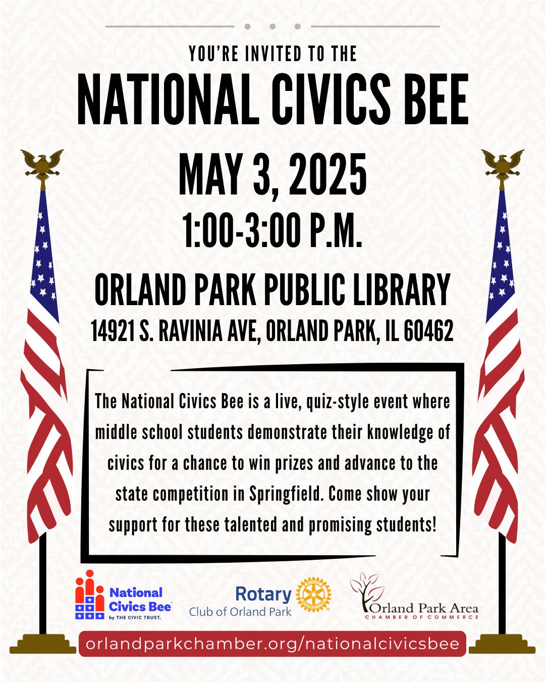 May 3 | National Civics Bee Local Competition | Orland Park, IL Patch