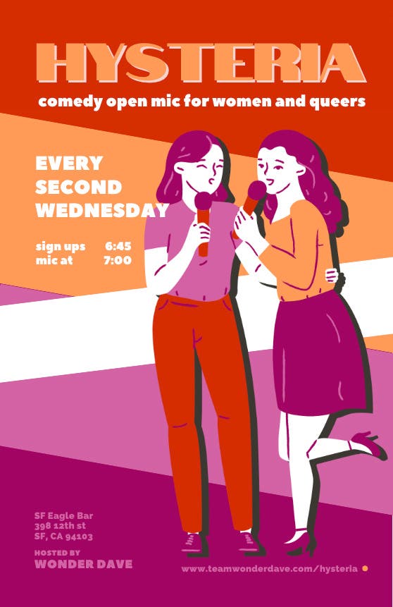 Nov 29 | Hysteria Comedy Open Mic for women and queers | San Francisco ...