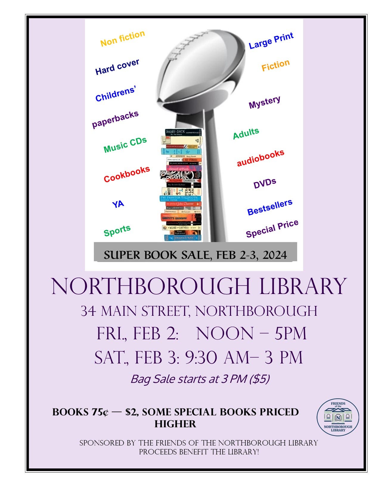 Feb 2 | Northborough Library Super Book Sale | Northborough, MA Patch