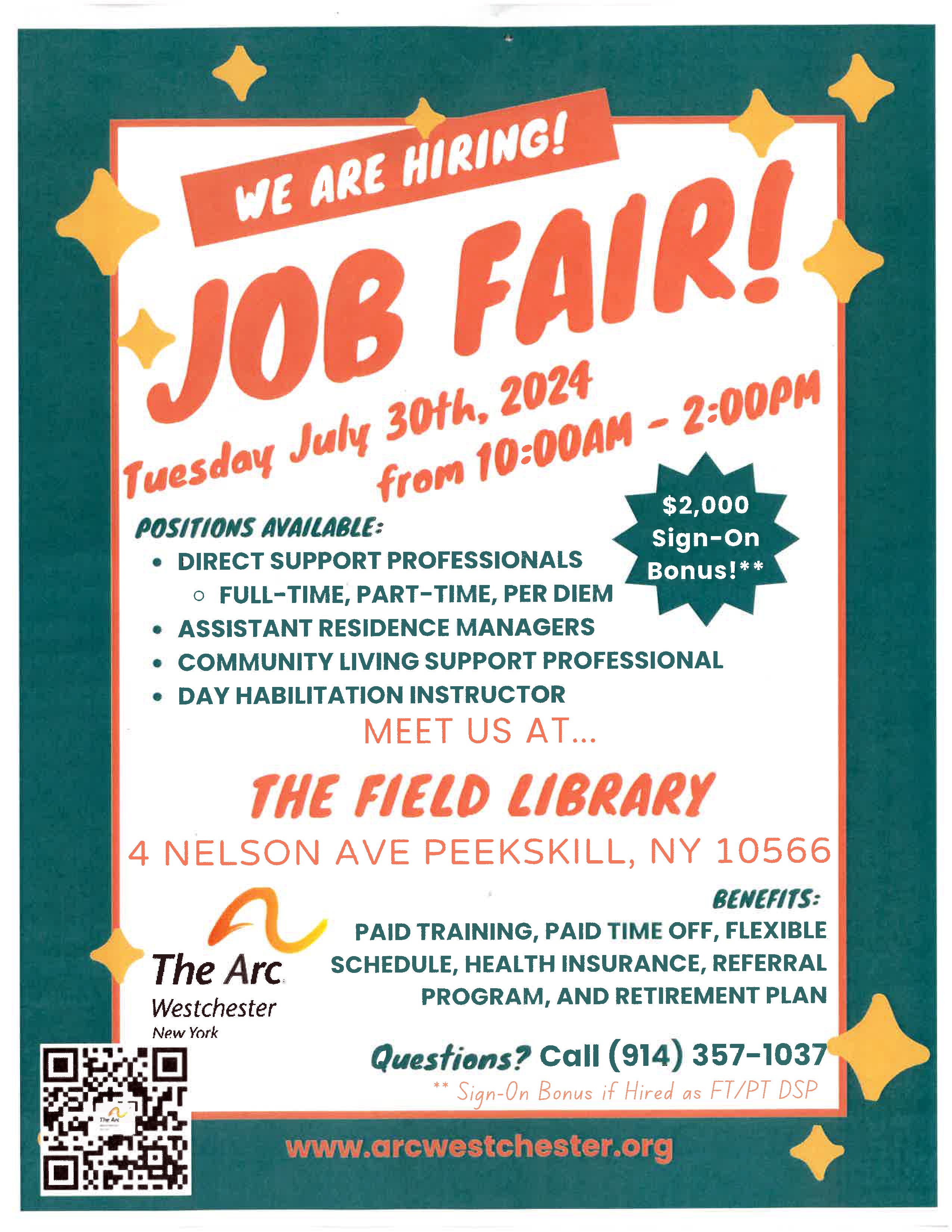 Jul 30 | Job Fair | Ossining, NY Patch